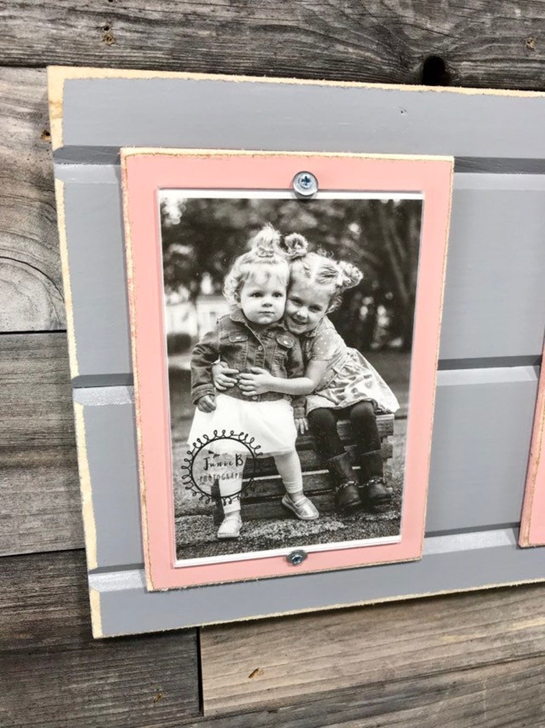 Distressed Wood Collage Picture Frame Triple 4x6 Light Gray - Etsy