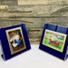 Blue and Gold Table Top Picture Frame Holds One 4x 6 Photo. Notre Dame ...