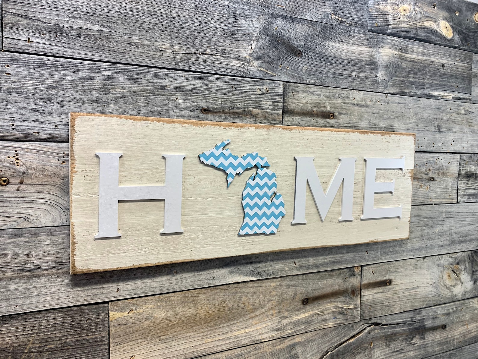 Michigan State With UP Upper Peninsula HOME Plaque, Sign With Chevron ...