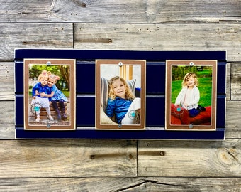 Distressed Wood Collage Picture Frame Triple 4x6 Dark Gray and | Etsy