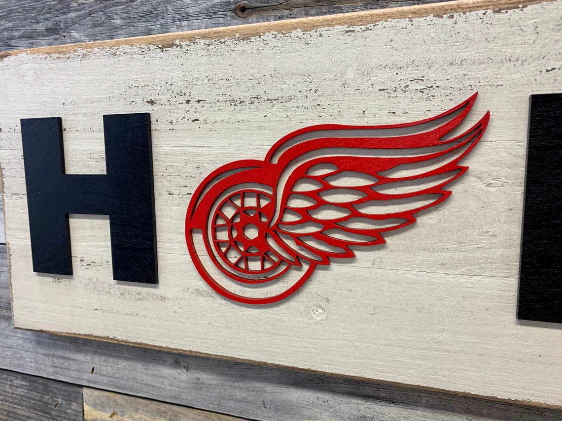 Detroit Red Wings HOME Plaque Sign - Etsy