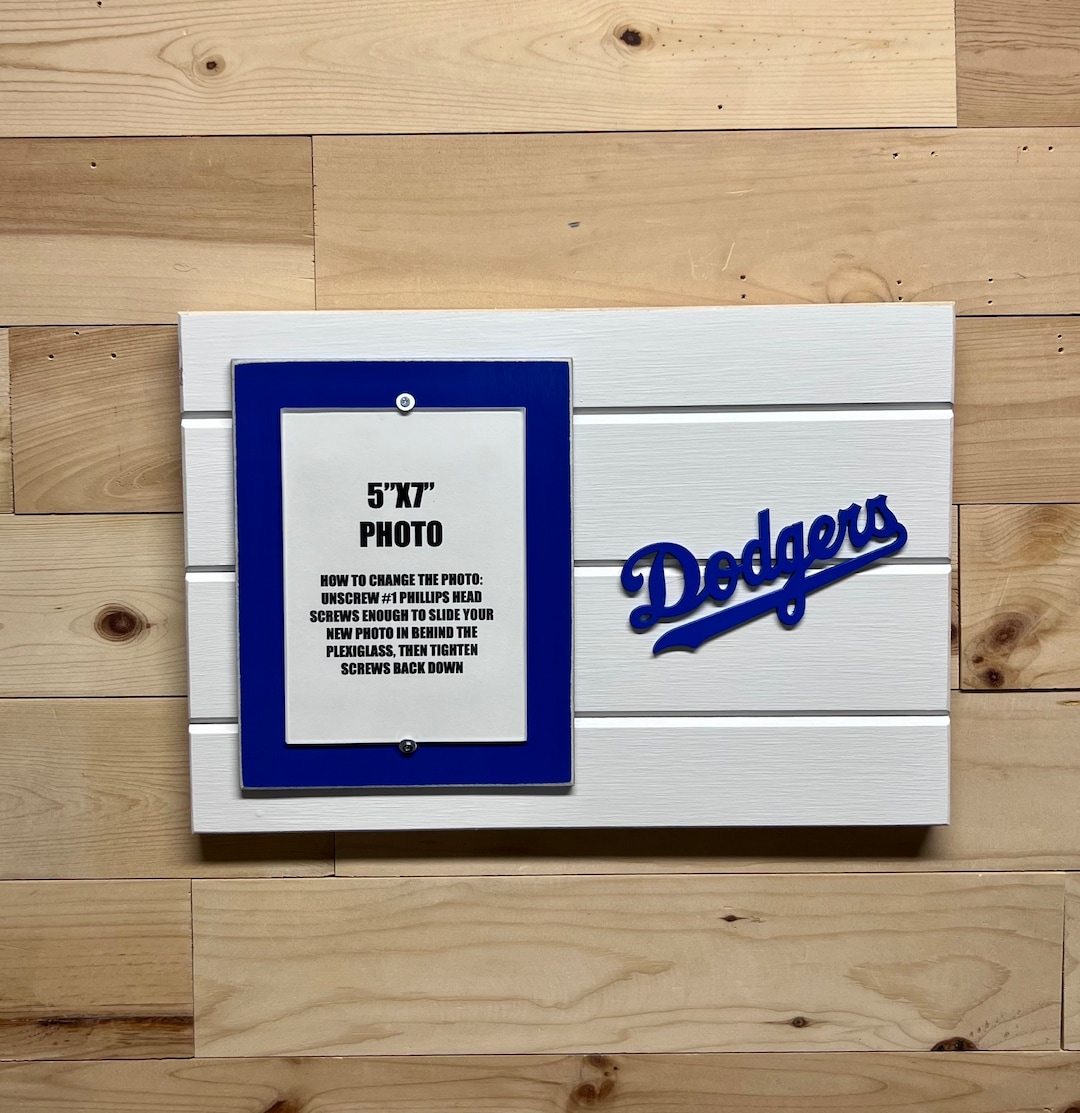 LA Dodgers Picture Frame Holds 5"x7" Photo, Decor - Etsy