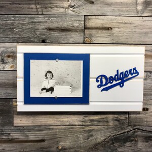 LA Dodgers Picture Frame Holds 5x7 Photo Decor | Etsy