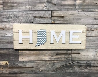 Indiana Home Sign | Etsy