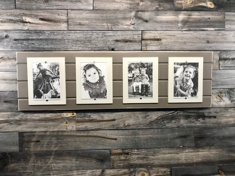 Distressed wood picture quadruple 5x7/ collage frame 4 5x7 | Etsy