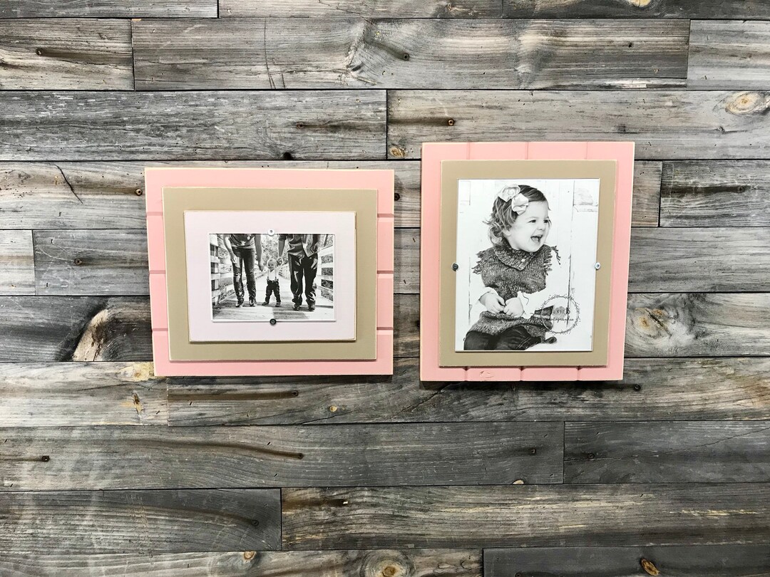 Blush Pink and Tan Picture Frame Holds 5x7 or 8x10 - Etsy