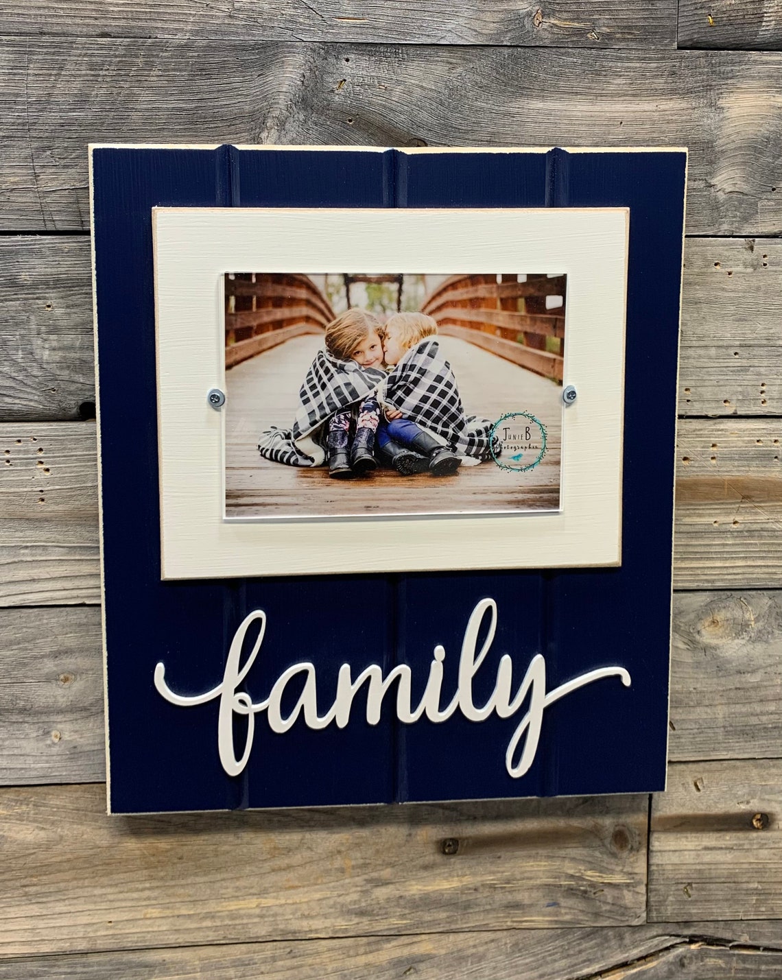 Distressed Wood Picture Frame 5X7 FAMILY - Etsy