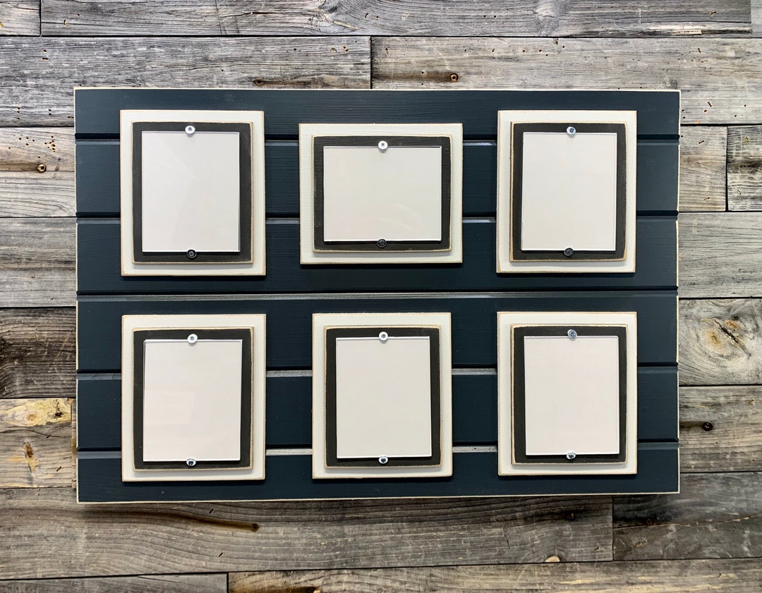 Distressed Wood Picture Frame Holds 6 4x5 Collage Frame - Etsy