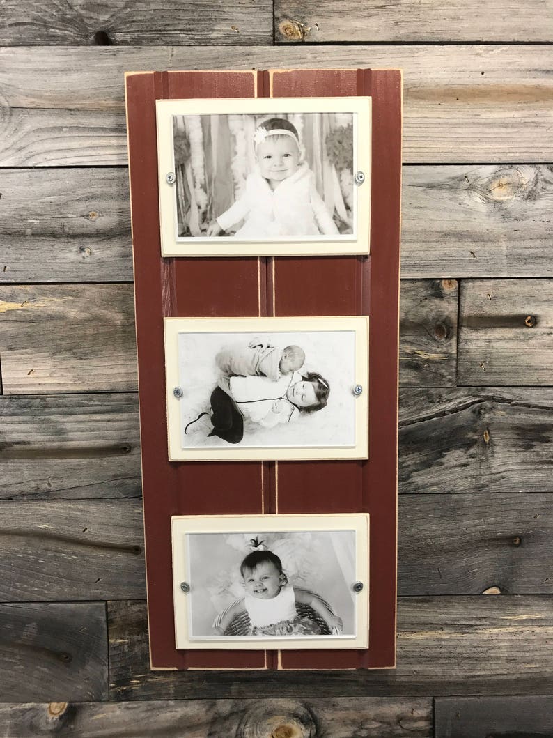 Customizable Distressed Wood Collage Picture Frame Triple 4x6 - Etsy