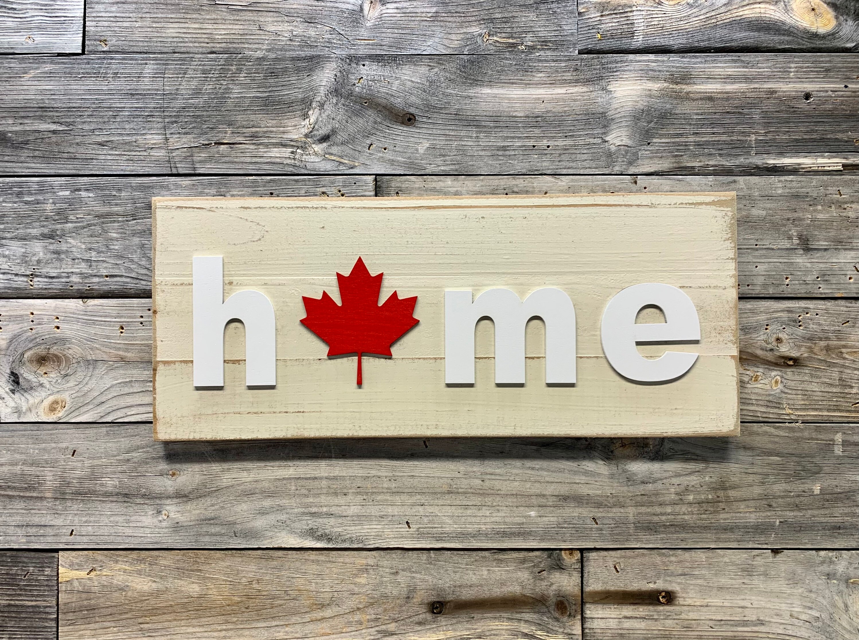Canada HOME Plaque, Sign With Canadian Maple Leaf - Etsy