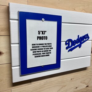 LA Dodgers Picture Frame Holds 5x7 Photo, Decor - Etsy