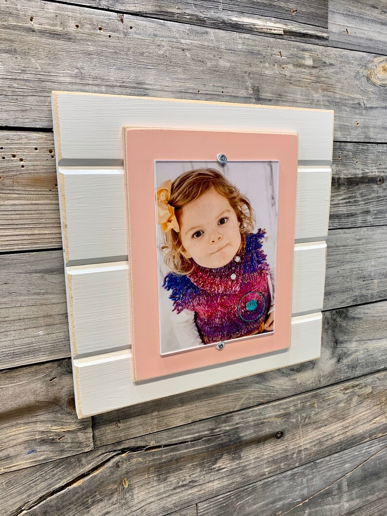 Distressed Wood Picture Frame Wall Hanging 5x7 Pastel Nursery - Etsy