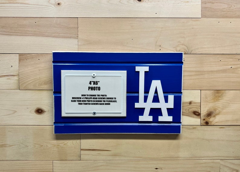 Los Angeles LA Dodgers Picture Frame Holds 4"x6" Photo, Decor - Etsy