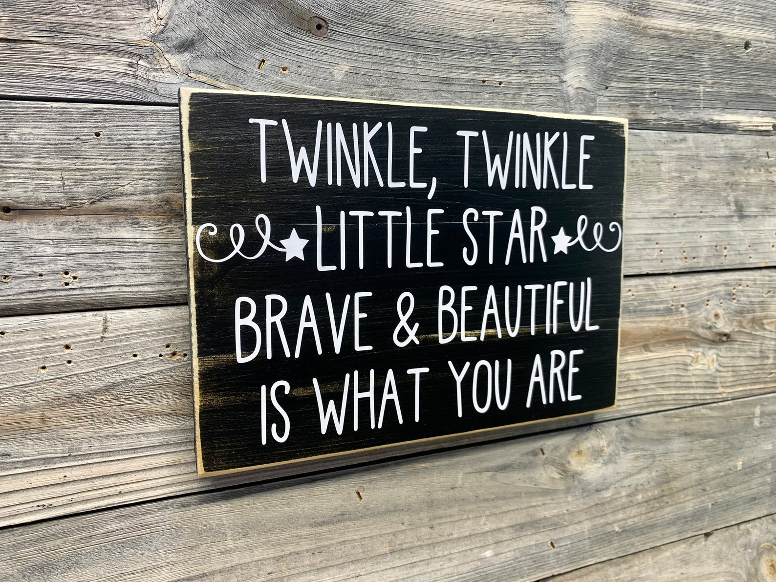 Twinkle Twinkle Little Star / Sign / Wall Quote / Inspirational / Kids ...