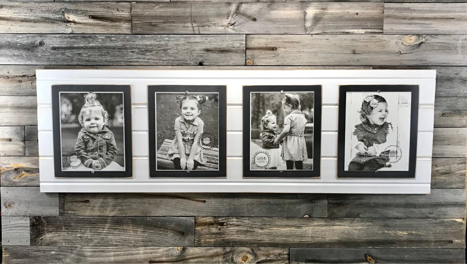 Distressed Wood Picture Frame Quadruple Collage Frame 4 - Etsy