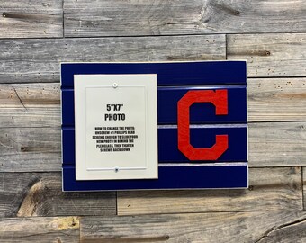 Cleveland Indians Picture Frame Holds 4x6 Photo | Etsy