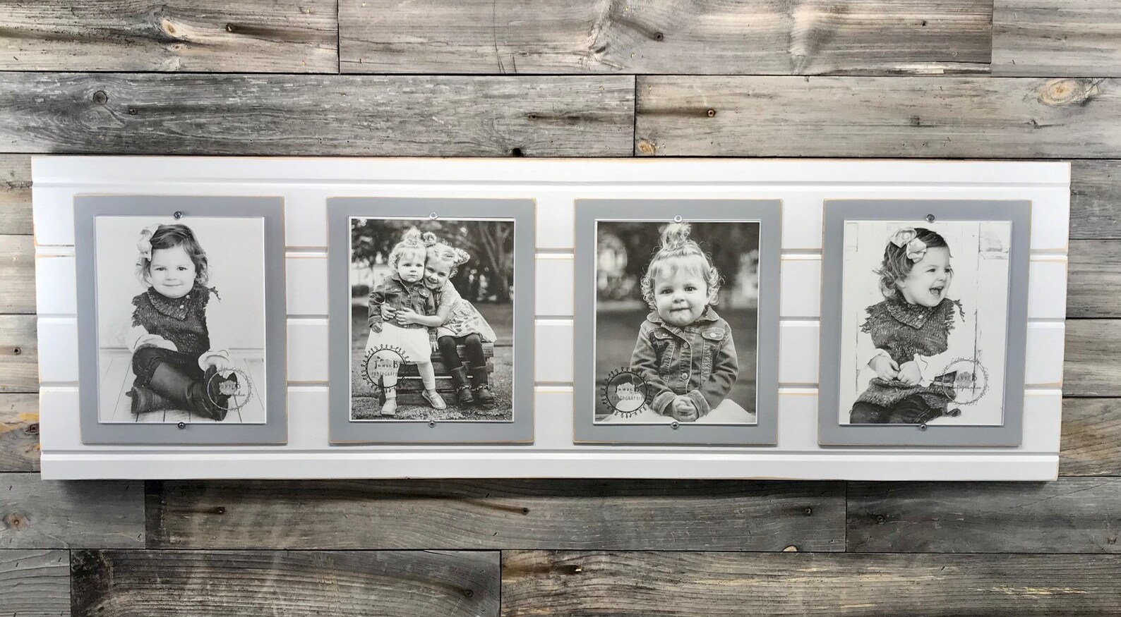 Distressed Wood Picture Frame Quadruple Collage Frame 4 - Etsy