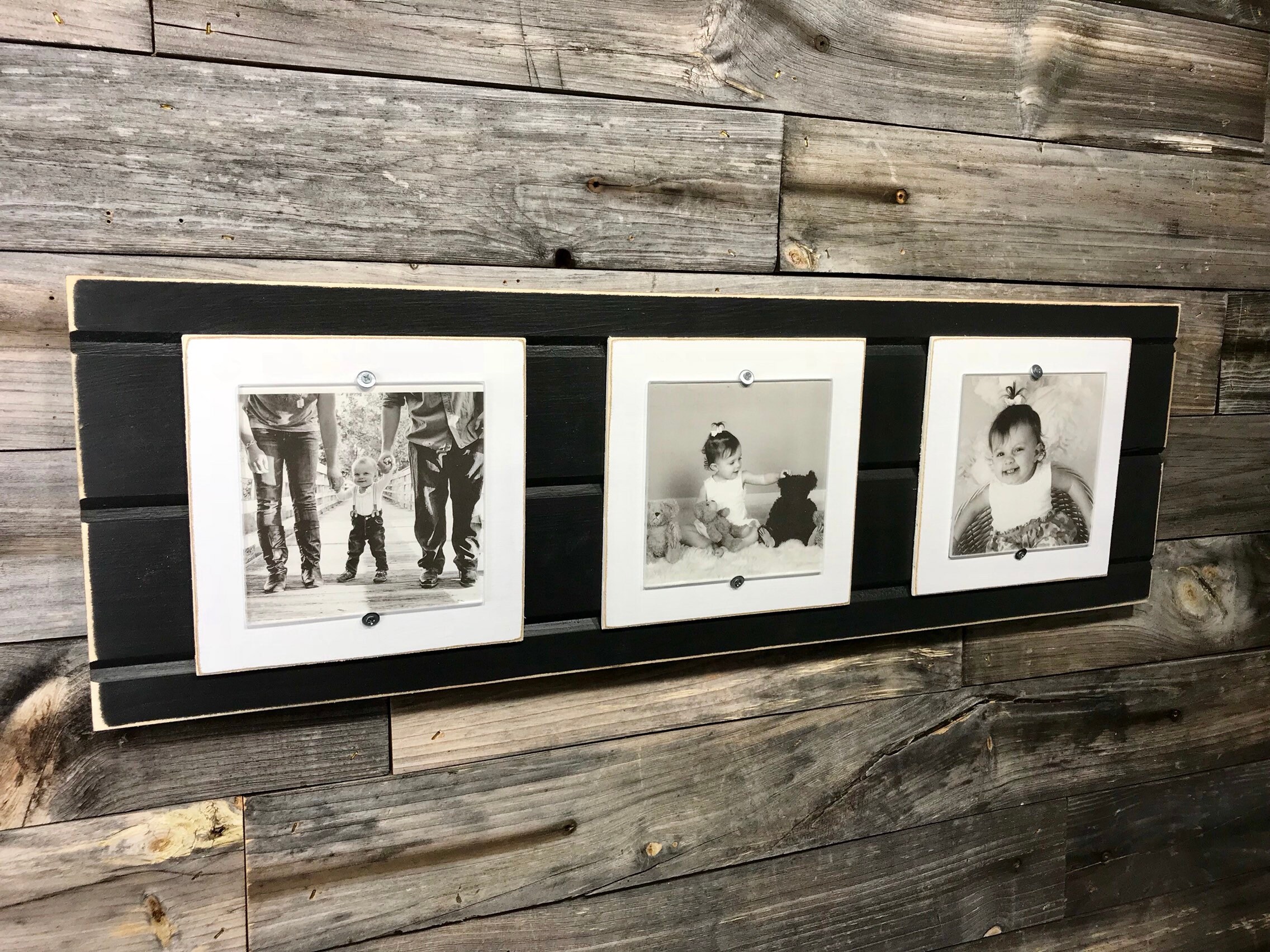 Distressed Wood Picture Frame Triple 5x5 3-5x5 | Etsy