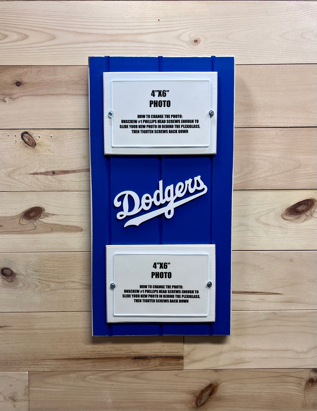 Los Angeles LA Dodgers Picture Frame Holds 2 4"x6" Photo, Decor - Etsy