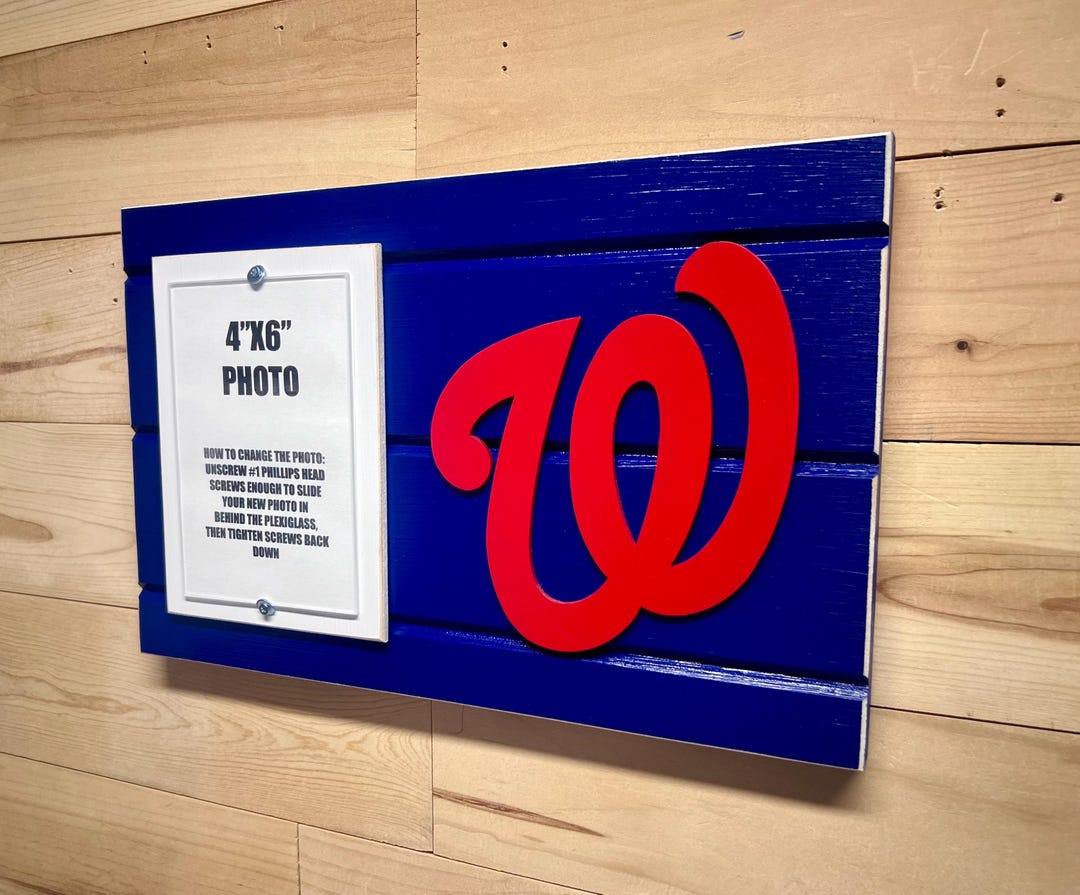 Washington Nationals Picture Frame Holds 4"x6" Photo, Decor - Etsy