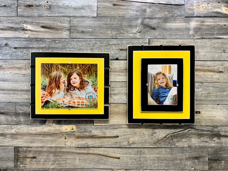 Black. and Yellow Picture Frame Holds 5x7 or - Etsy
