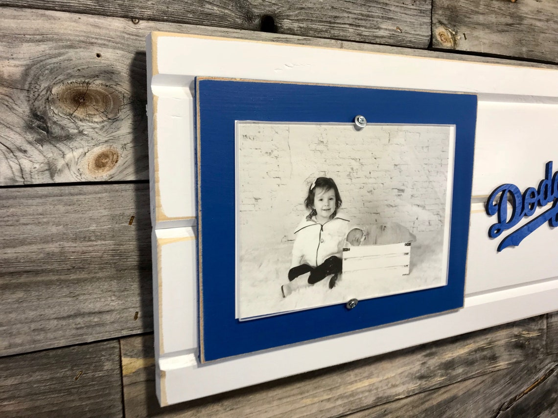 LA Dodgers Picture Frame Holds 5x7 Photo Decor | Etsy