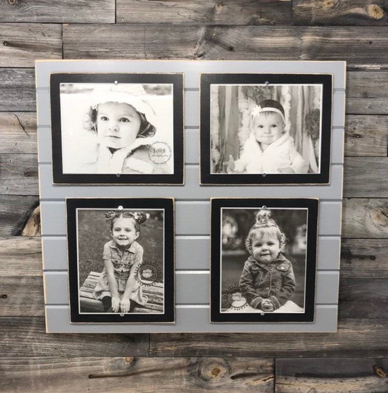 Distressed Wood Picture Frame Quadruple Collage Frame 4 - Etsy