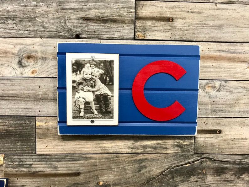 Chicago Cubs Picture Frame Holds 4x6 Photo Decor | Etsy