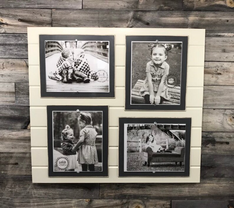 Distressed Wood Picture Frame Quadruple Collage Frame 4 - Etsy
