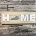 Maine HOME Plaque Sign With Chevron CUSTOMIZABLE - Etsy