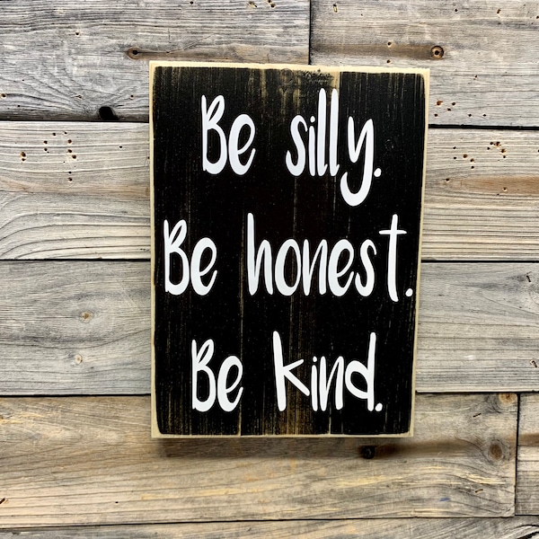Be Silly Be Honest - Etsy