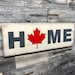 Canada HOME Plaque Sign With Canadian Maple Leaf - Etsy