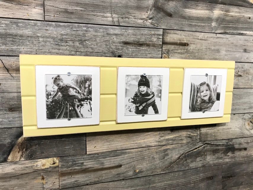 Distressed Wood Picture Frame Triple 5x5 3-5x5 | Etsy