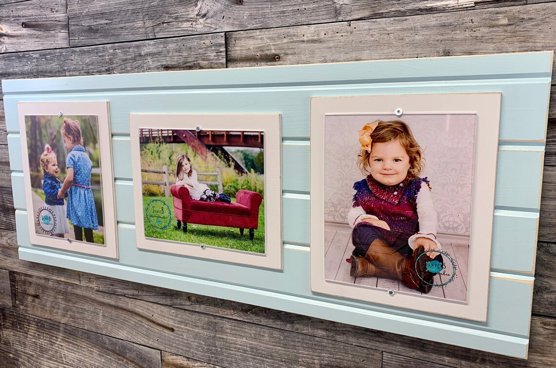 Distressed Wood Picture Frame Triple Collage Frame 8x10 | Etsy