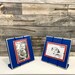 Blue and Red Table Top Picture Frame Holds One 4x - Etsy