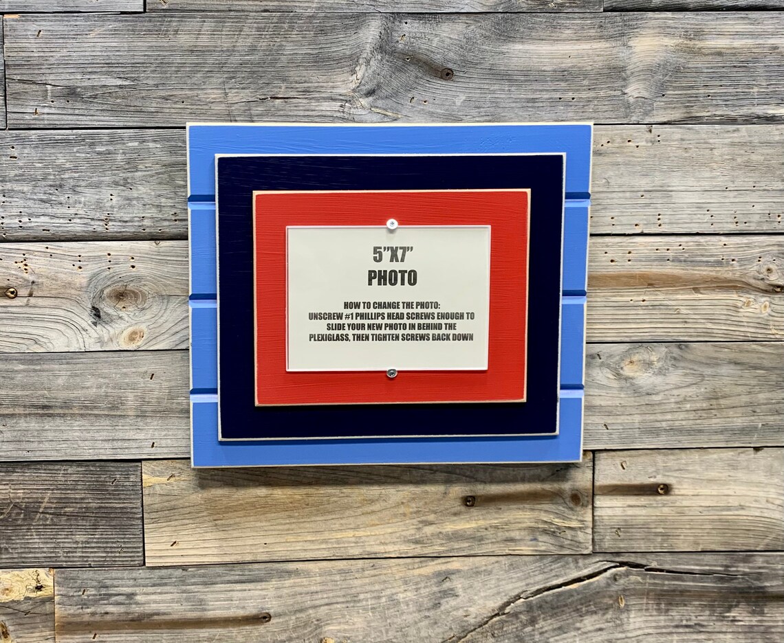 Navy Blue, Blue and Red Picture Frame Holds 5x7 Photo. Texas Titans ...