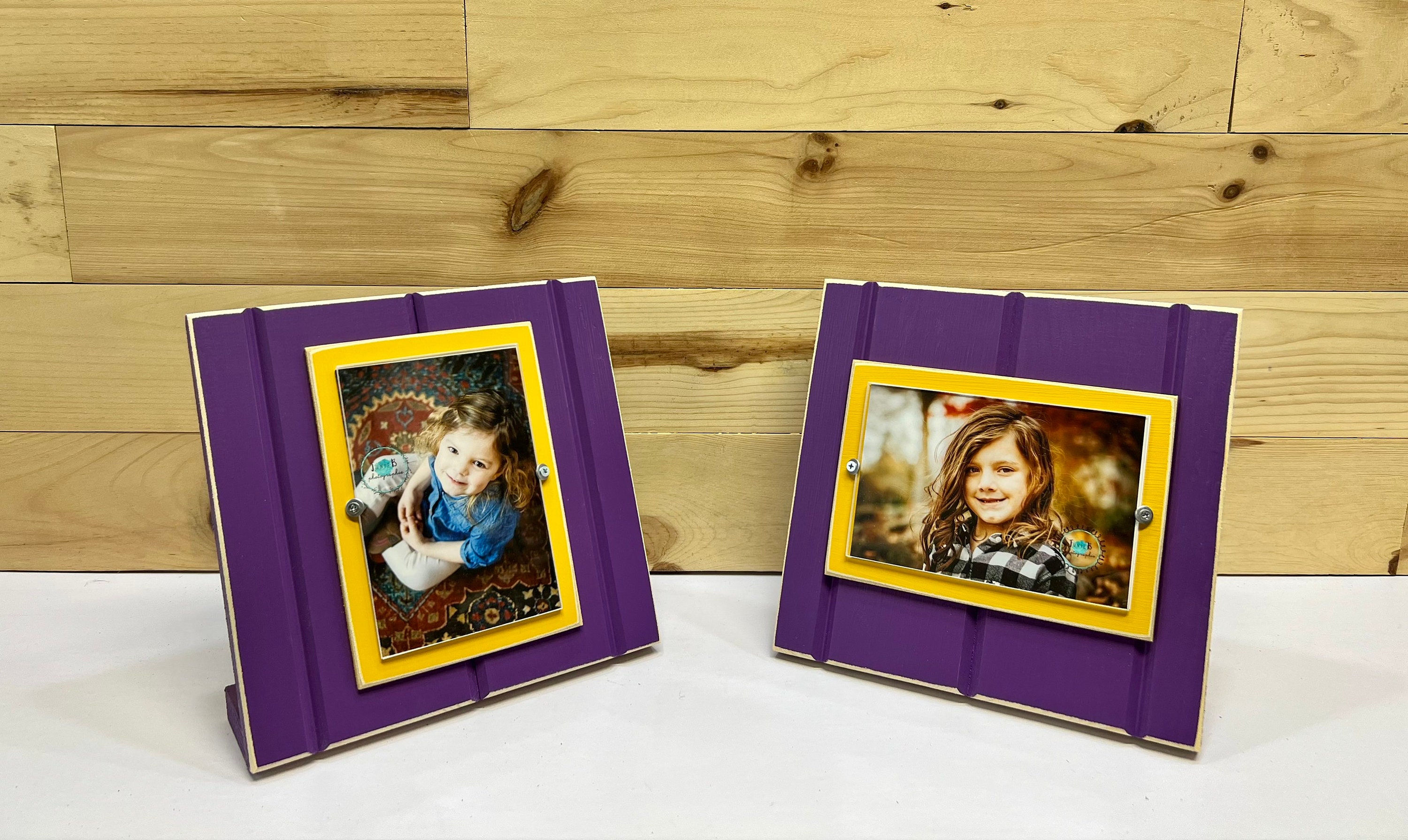 Purple Wooden Picture Frames