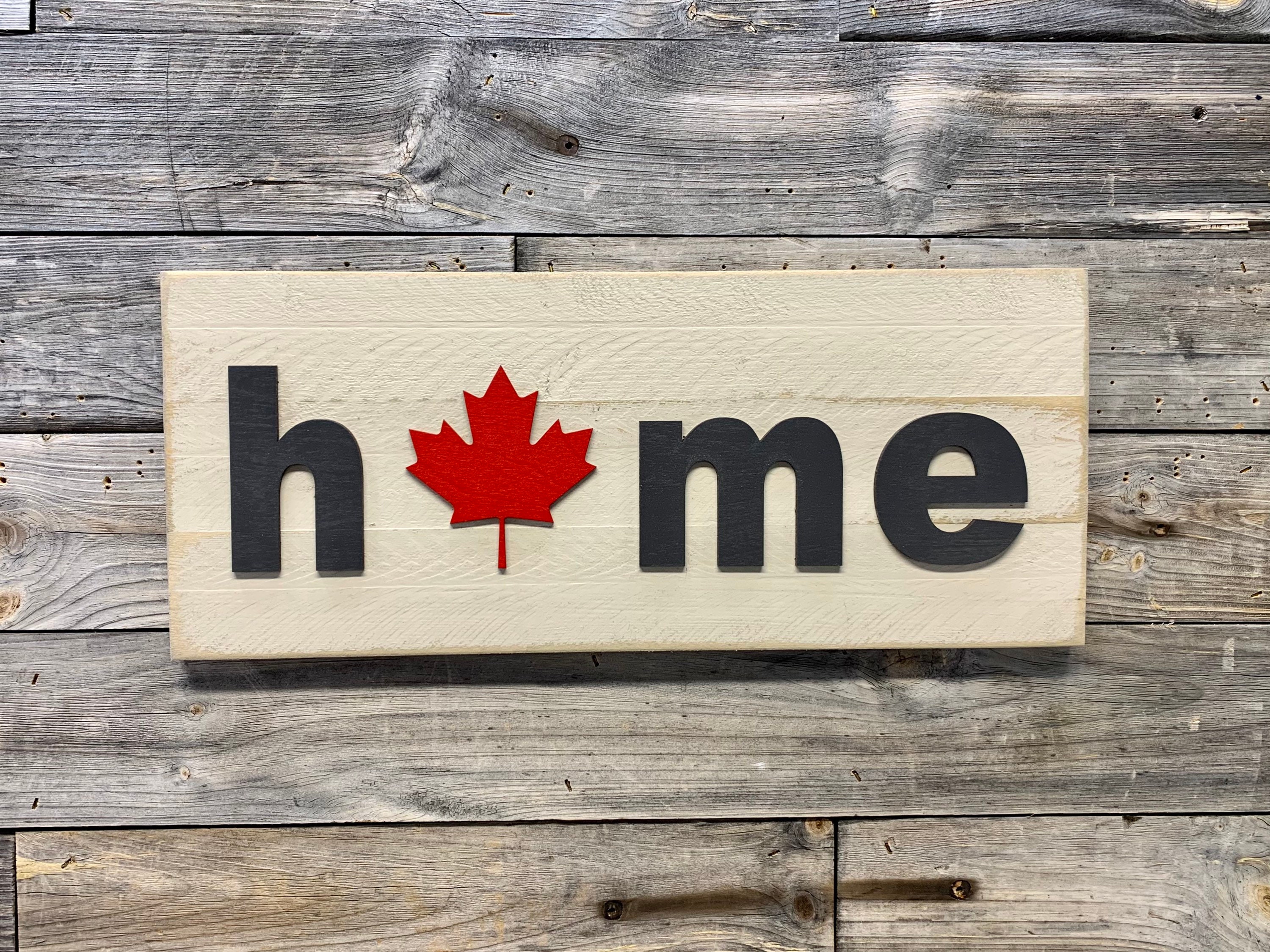 Canada HOME Plaque, Sign With Canadian Maple Leaf - Etsy