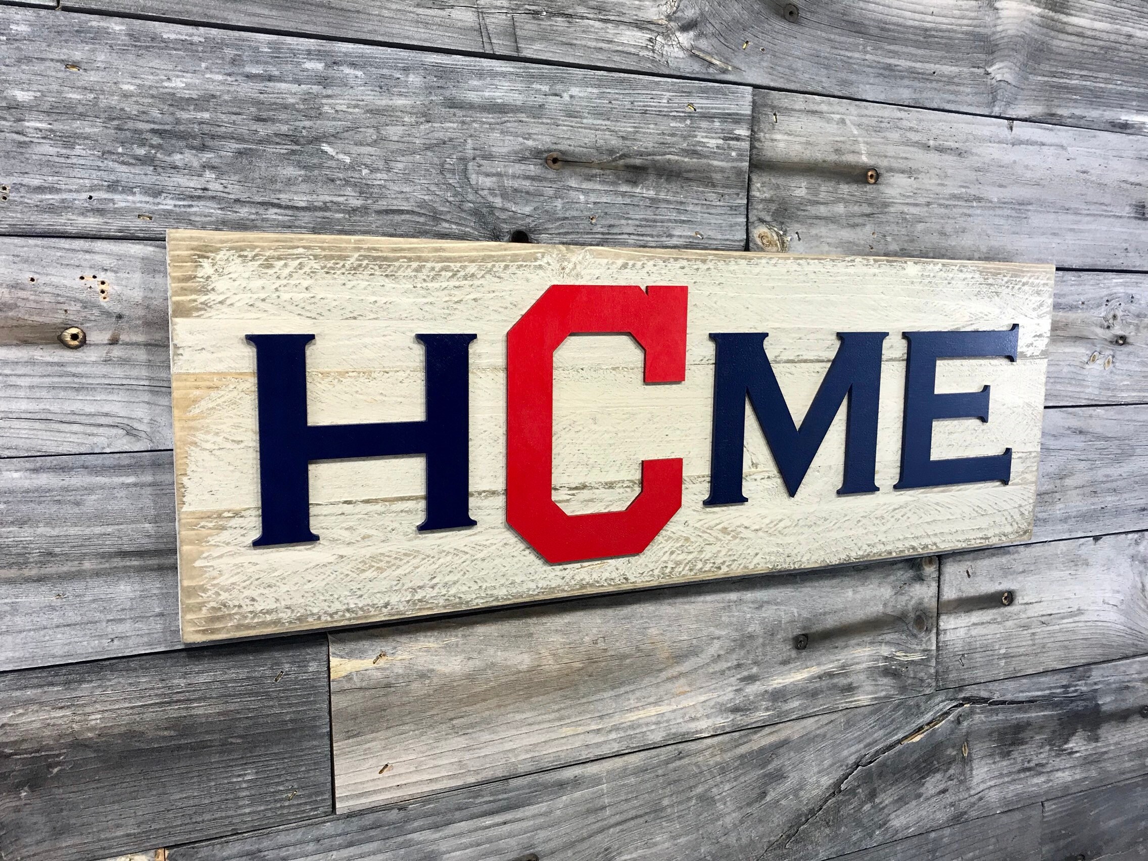 Cleveland Indians HOME Plaque, Sign - Etsy