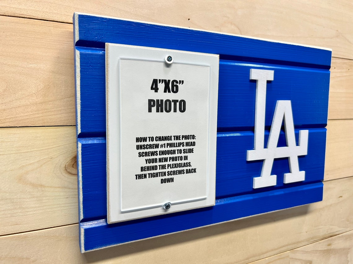 Los Angeles LA Dodgers Picture Frame Holds 4"x6" Photo, Decor - Etsy