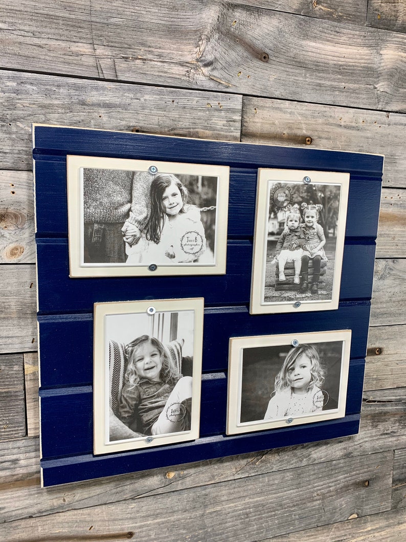 Distressed Wood Picture Frame Quadruple 4x6 Collage/ Holds 4 | Etsy