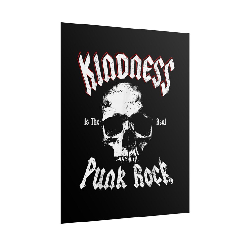 Kindness is the Real Punk Rock Poster - Music Lover Gift - Etsy