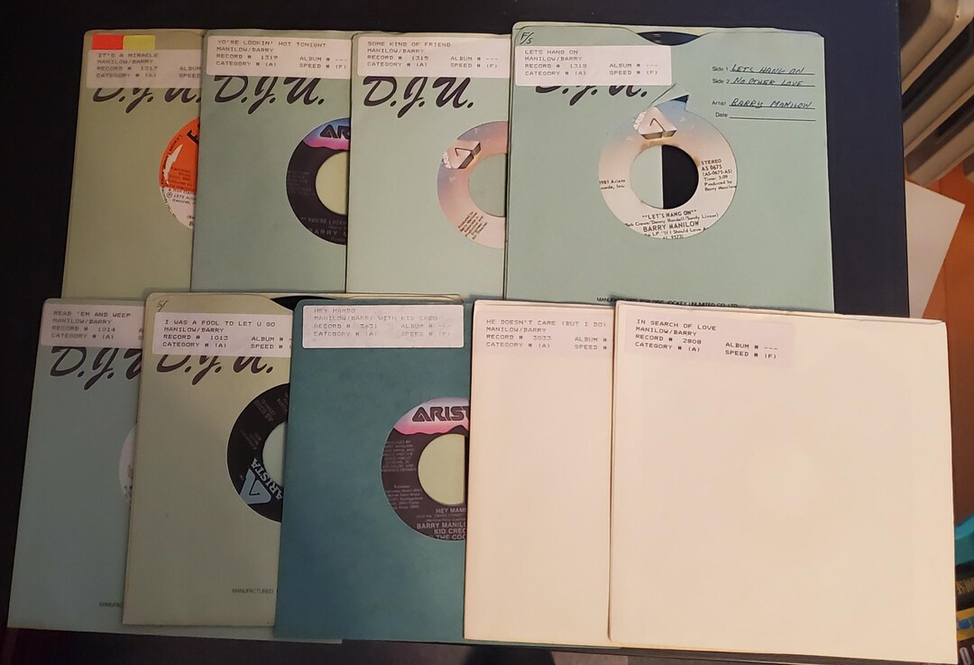 Seven Barry Manilow 45's Vinyl Records - Etsy
