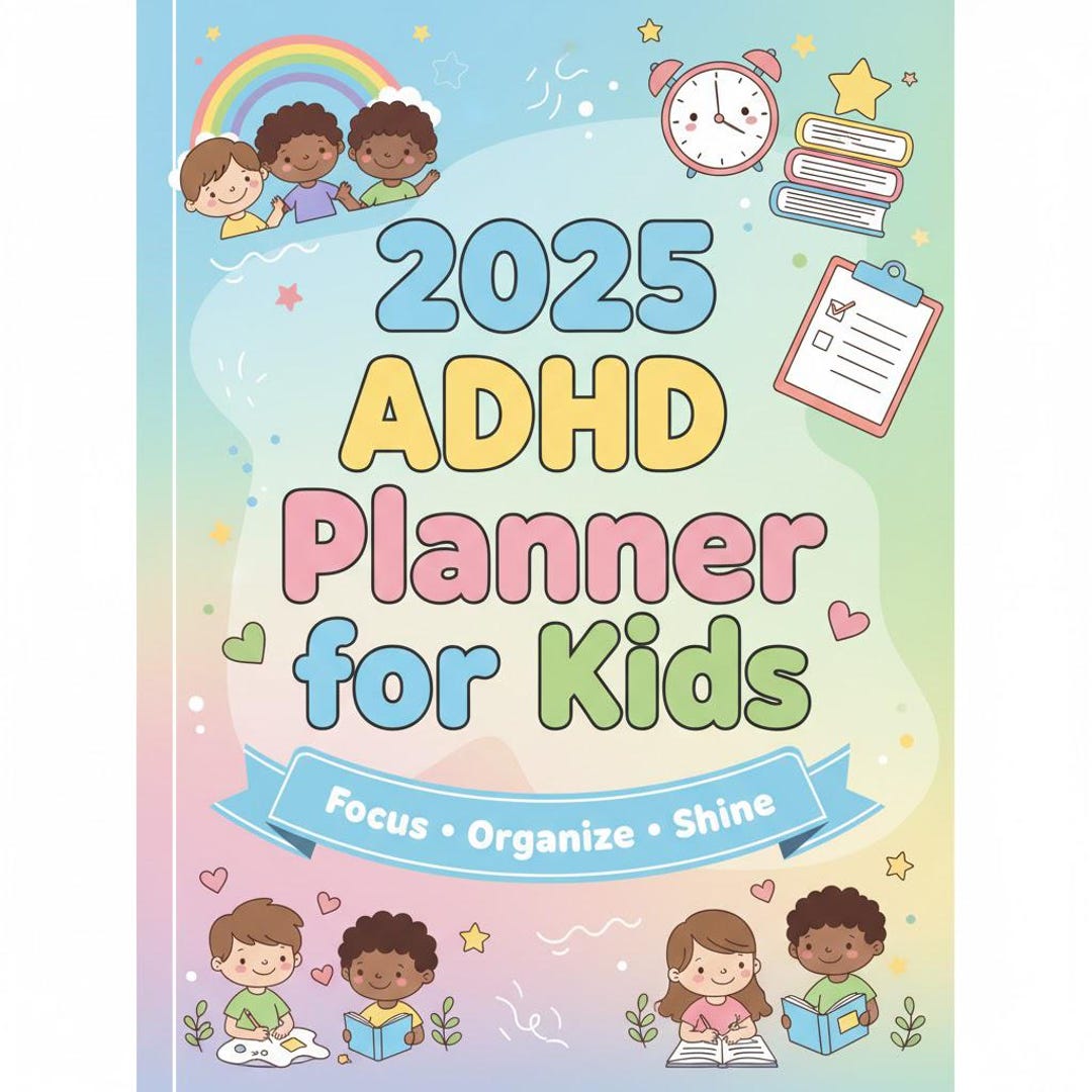Focus & Shine 2025 ADHD Daily Planner for Kids - Etsy