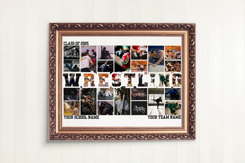 Custom Wrestling Singlet Photo Collage Canva Template – Editable ...
