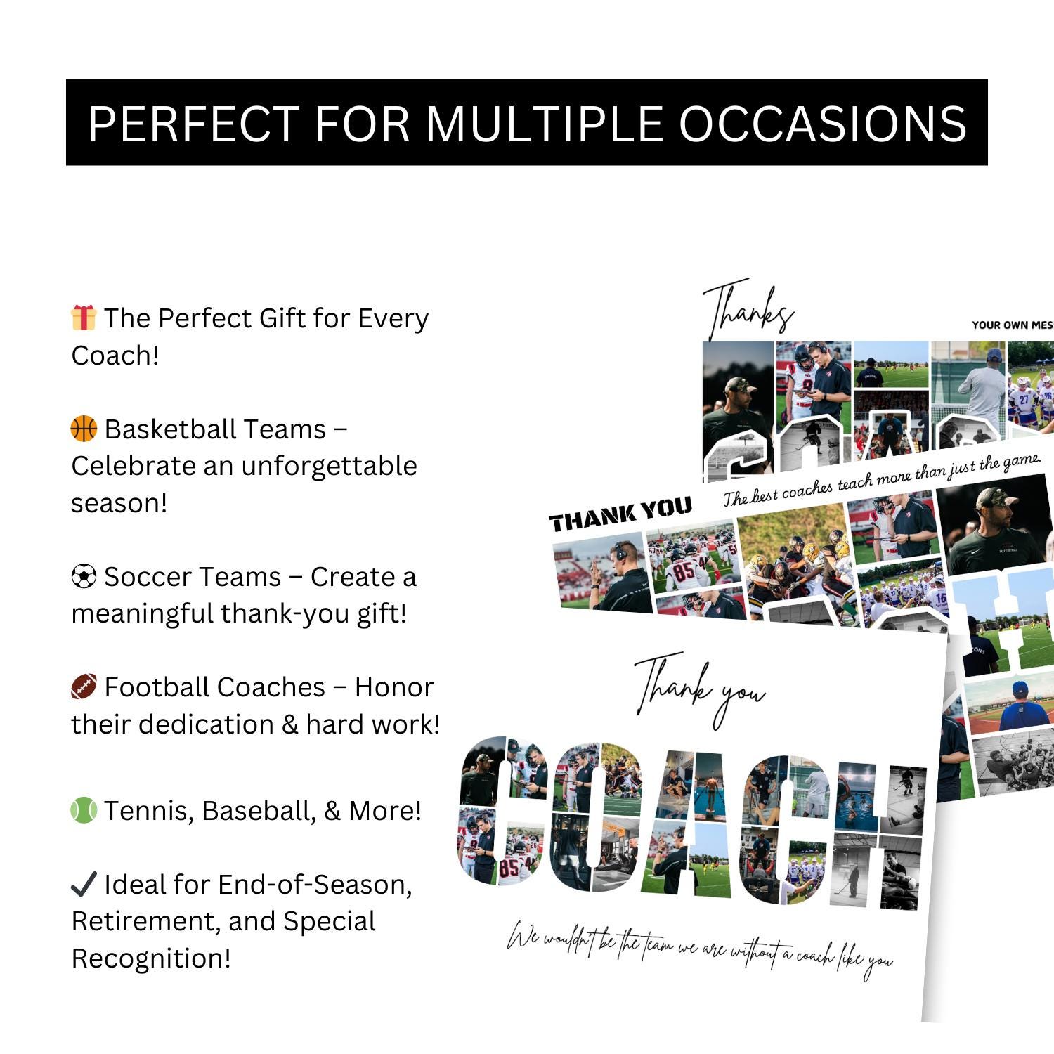 Coach Photo Collage Canva Template | Personalized Coach Gift | Editable ...