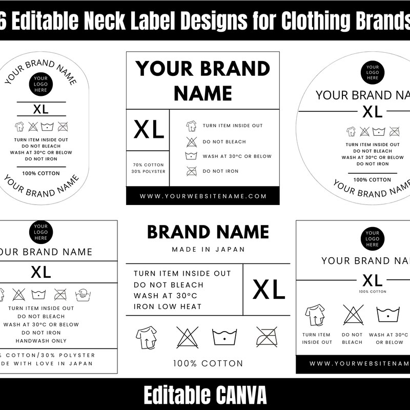 Neck Label Template - Etsy