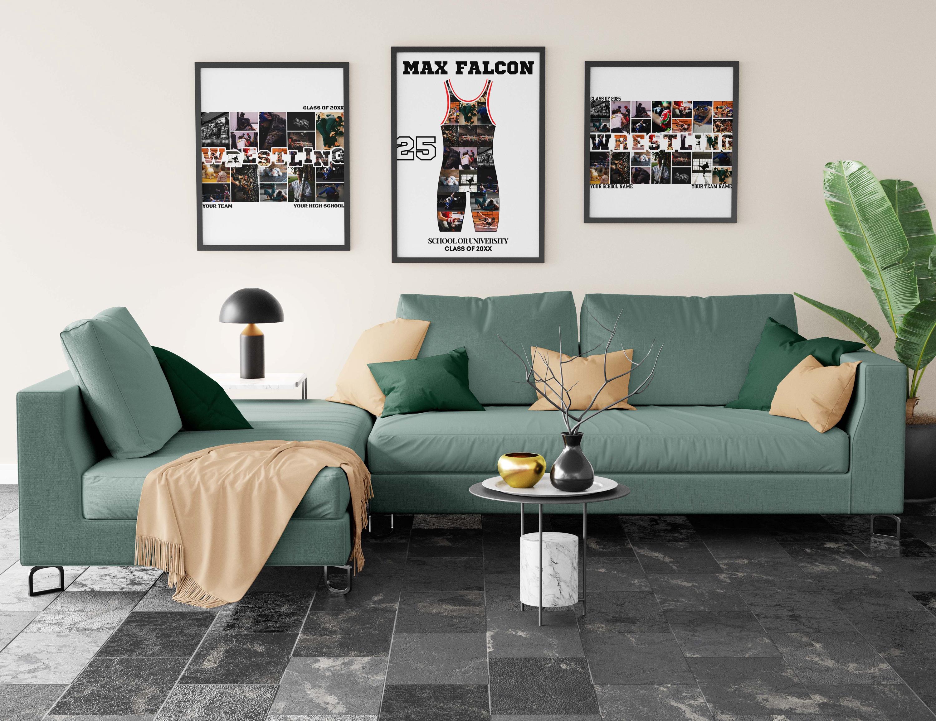 Custom Wrestling Singlet Photo Collage Canva Template, Editable ...