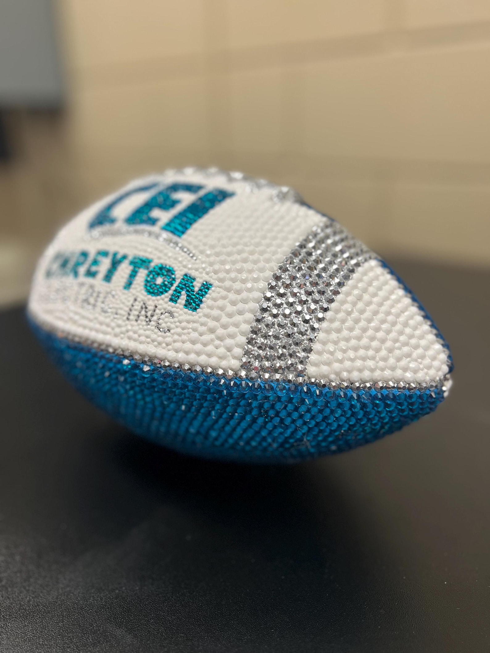 Handmade Rhinestone Football: Custom Team Colors, Senior Gift - Etsy