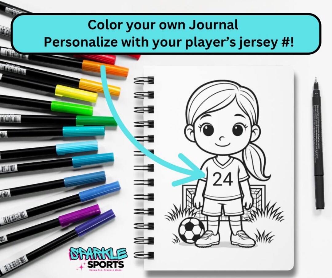 DIY Color-your-own Soccer Journal: Personalized Spiral Notebook - Etsy ...
